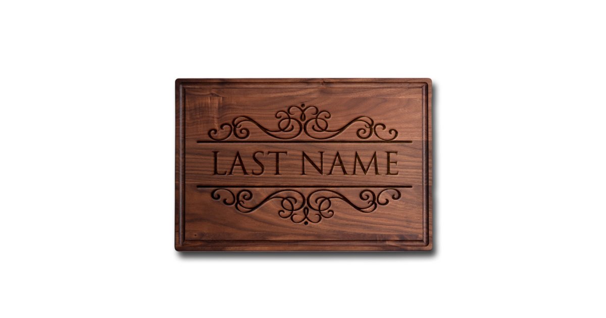 Personalized Laser Engraved Walnut Cutting Board | Zazzle