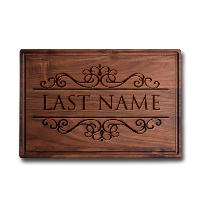 Personalized Laser Engraved Walnut Cutting Board | Zazzle