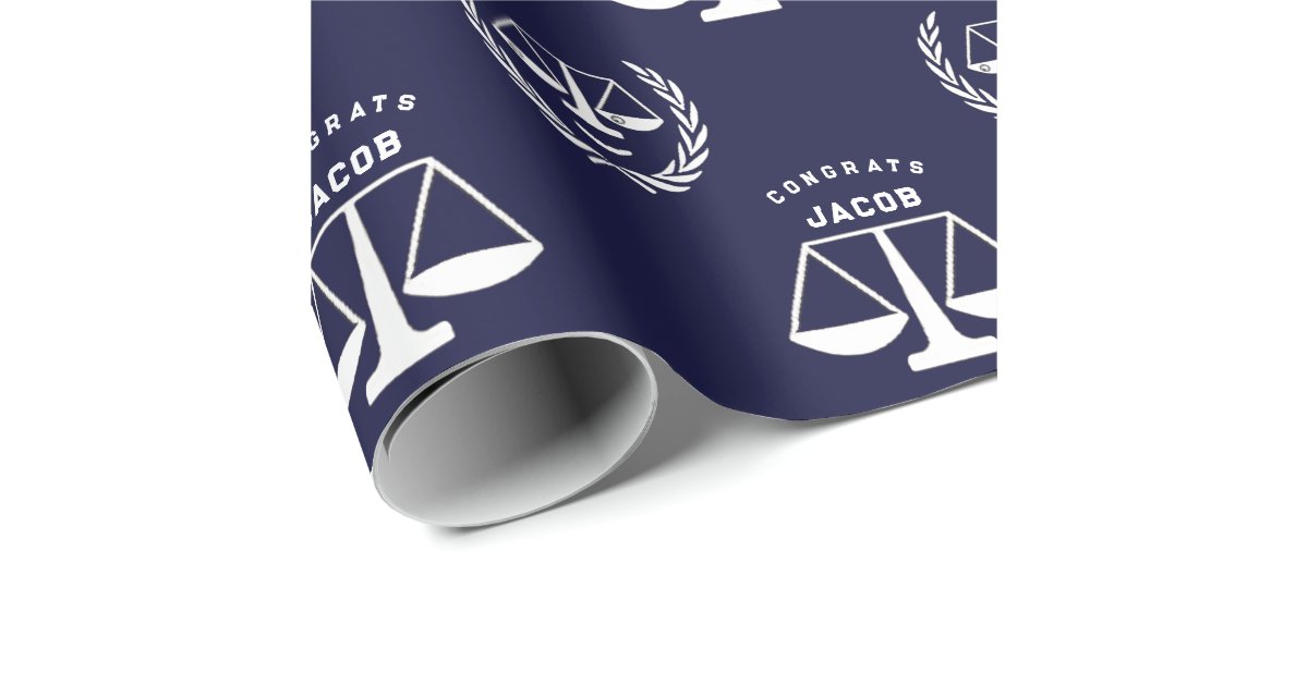Personalized Law School Graduation Wrapping Paper | Zazzle