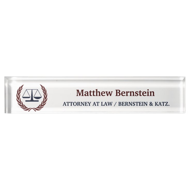 Personalized Lawyer Gifts Desk Name Plate | Zazzle