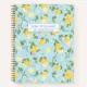 Personalized Lemon Light Blue Spiral Notebook | Zazzle