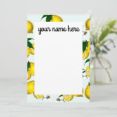 Personalized Lemon Notecards | Zazzle
