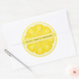 Personalized Lemon Slice Stickers | Zazzle