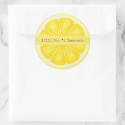 Personalized Lemon Slice Stickers | Zazzle