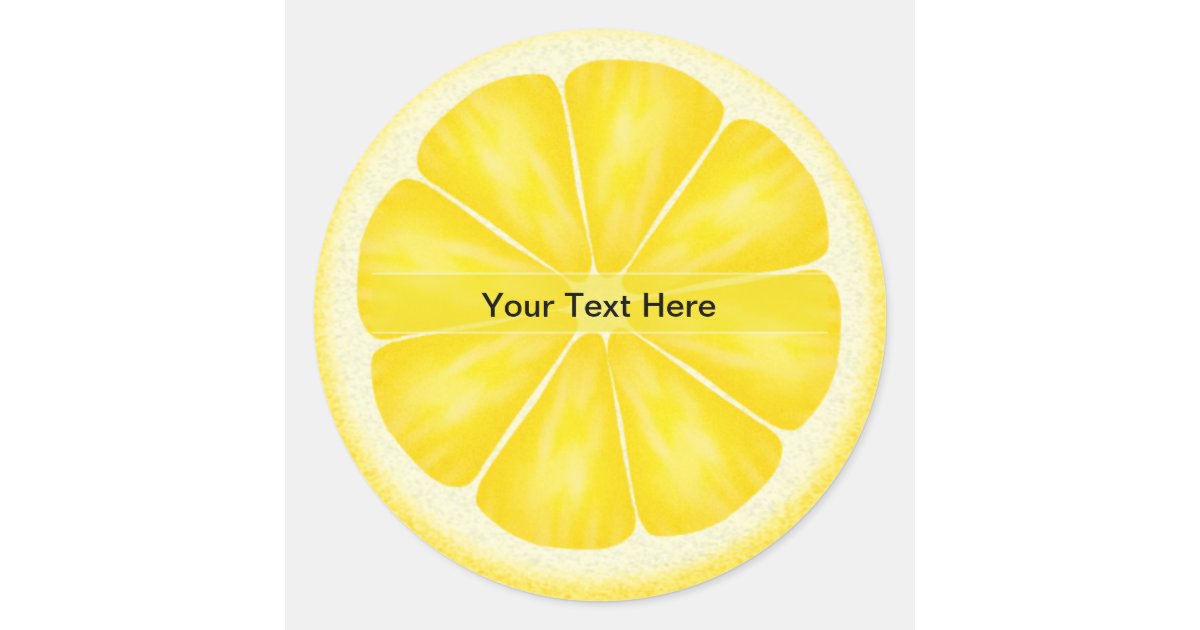 Personalized Lemon Slice Stickers | Zazzle