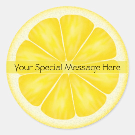Personalized Lemon Slice Stickers | Zazzle.com