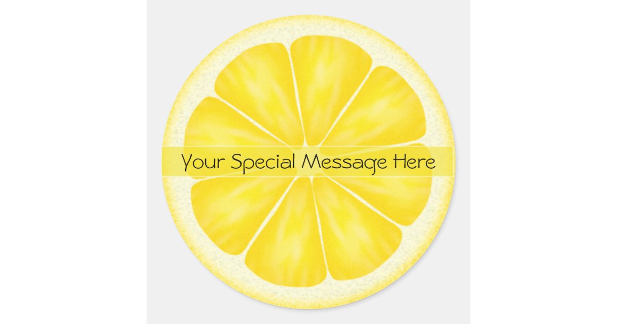 Personalized Lemon Slice Stickers | Zazzle