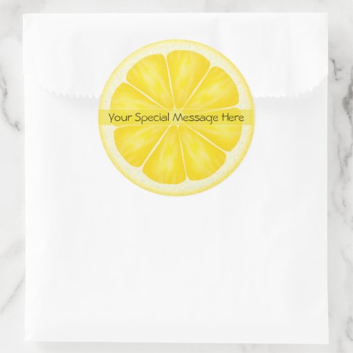 Personalized Lemon Slice Stickers | Zazzle