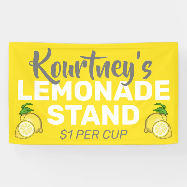 Personalized Lemonade Stand Banner | Zazzle