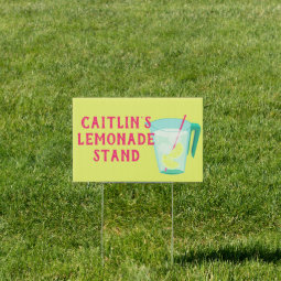 Personalized Lemonade Stand Lawn Sign | Zazzle