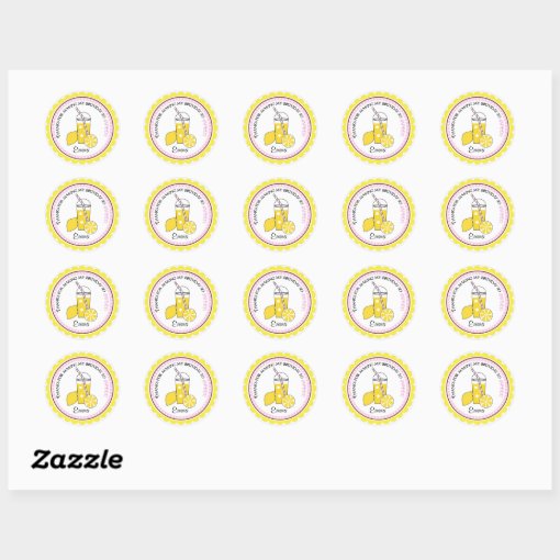 Personalized Lemonade Stickers | Zazzle