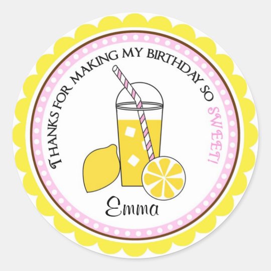 Personalized Lemonade Stickers | Zazzle.com