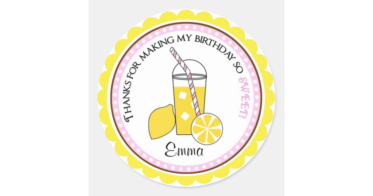 Personalized Lemonade Stickers | Zazzle