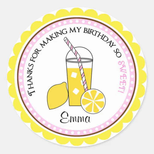 Personalized Lemonade Stickers | Zazzle