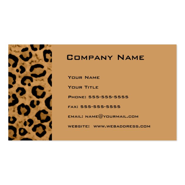 Personalized Leopard Business Cards