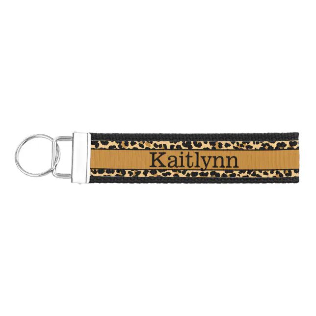 Personalized Leopard Print Key Chain | Zazzle