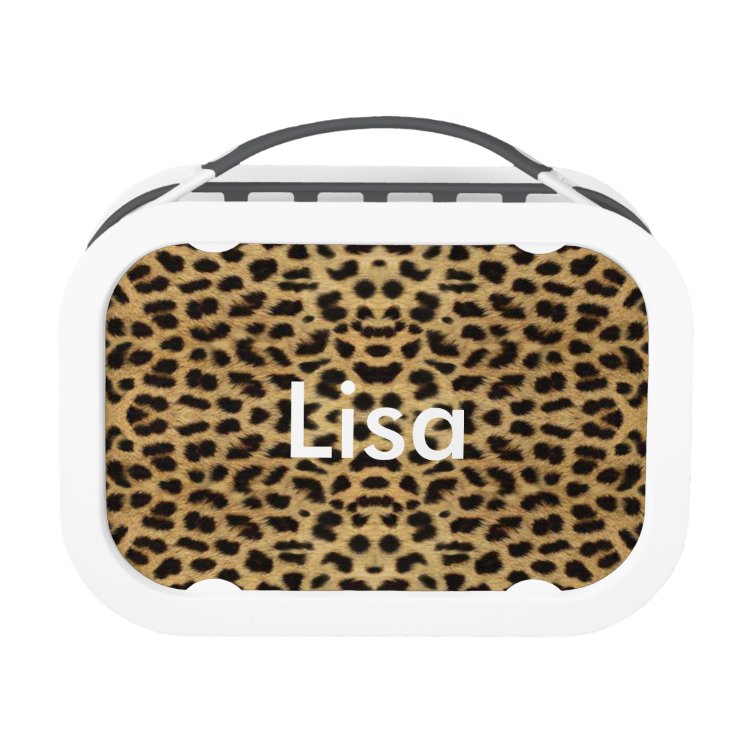 Personalized Leopard Print Lunch Box | Zazzle