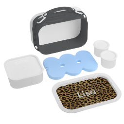 Personalized Leopard Print Lunch Box | Zazzle