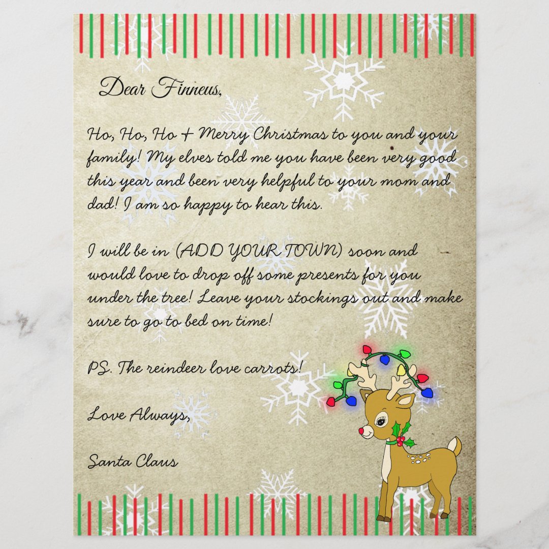 Personalized Letter from Santa Claus | Zazzle