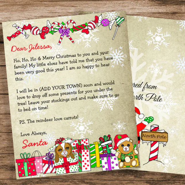 Personalized Letter from Santa Claus | Zazzle
