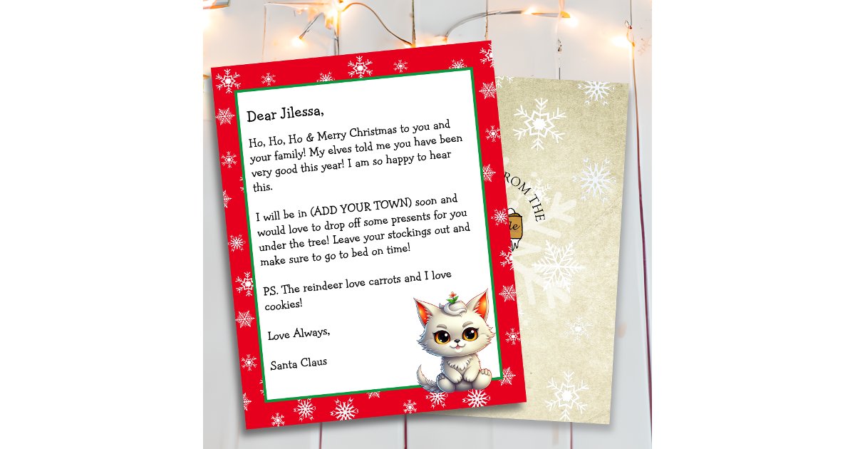 Personalized Letter from Santa Claus | Zazzle
