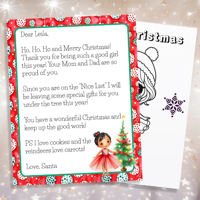 Personalized Letter from Santa Claus for Children | Zazzle