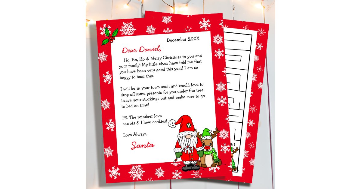 Personalized Letter from Santa for Children | Zazzle