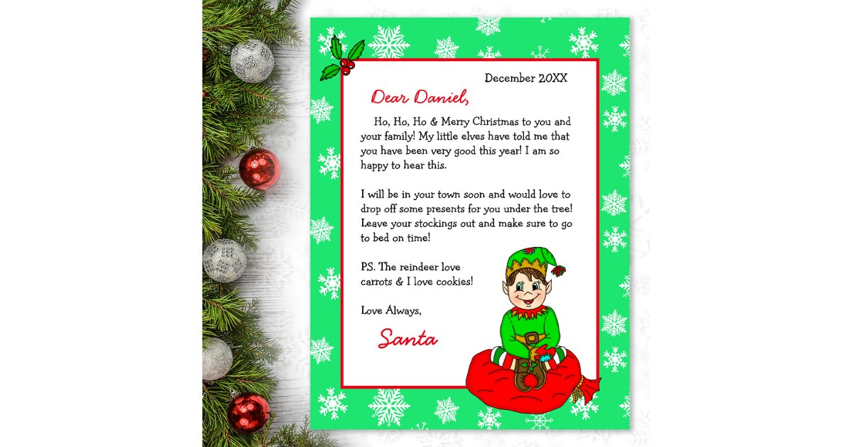 Personalized Letter from Santa for Children | Zazzle