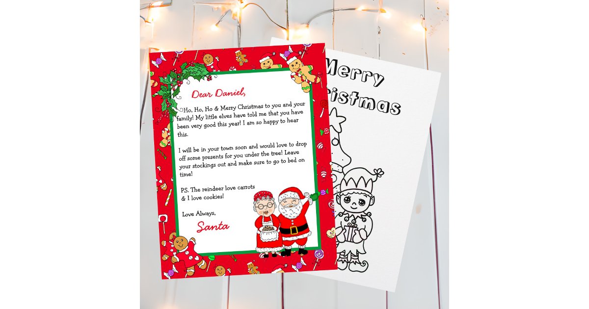 Personalized Letter from Santa for Children | Zazzle
