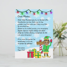 Personalized Letter from Santa with Hispanic Elf | Zazzle
