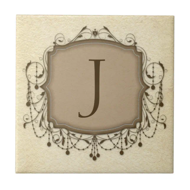 Personalized Letter Tiles, Decorative Chandelier J Tile | Zazzle