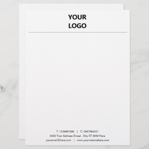Personalized Letterhead with Your QR Code and Logo | Zazzle