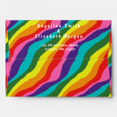 Personalized LGBT Rainbow Pattern Wedding Envelope | Zazzle