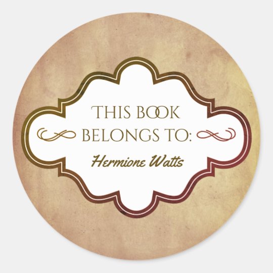 Personalized Library Bookplate Vintage Parchment | Zazzle.com