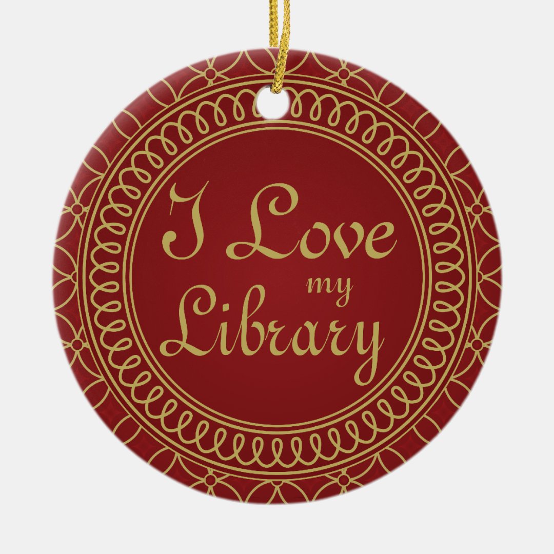 Personalized Library Ornament Librarian Gift | Zazzle