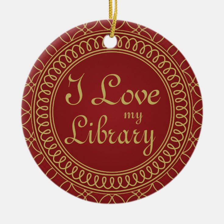 Personalized Library Ornament Librarian Gift | Zazzle