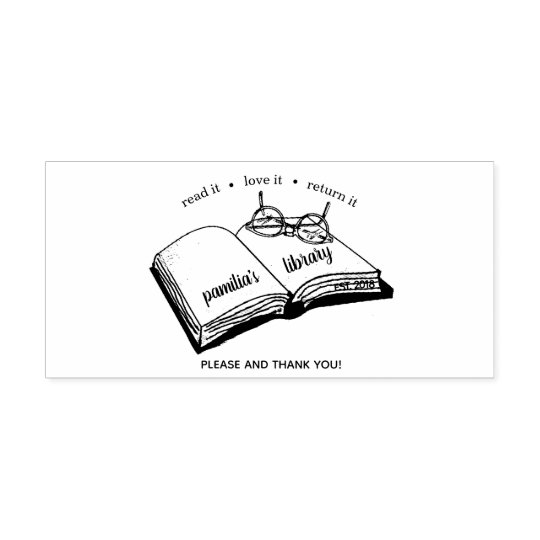 Personalized Library Stamp Read It Love It Return | Zazzle.com