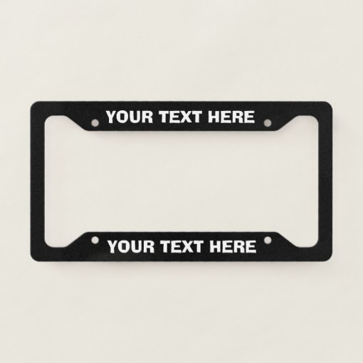 Personalized License Plate Frame | Zazzle