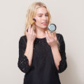 Personalized Light Blue Compact Mirror | Zazzle