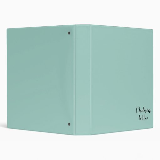 Personalized Light Blue Green 3 Ring Binder | Zazzle