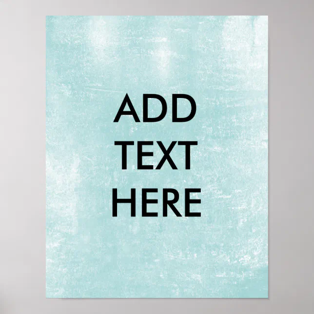Personalized Light Blue Paper Background Print | Zazzle
