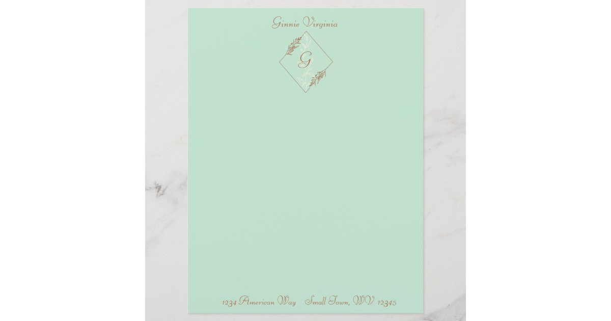 Personalized Light Blue Stationery Sheet | Zazzle