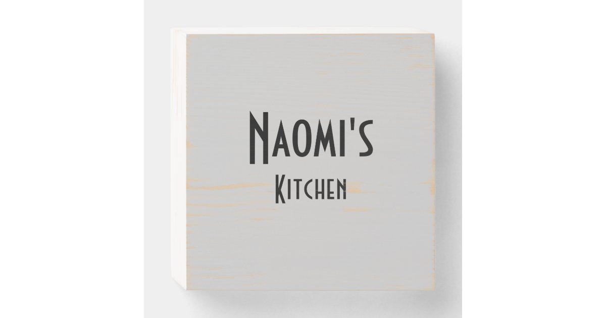 Personalized Light Grey Wooden Box Sign | Zazzle