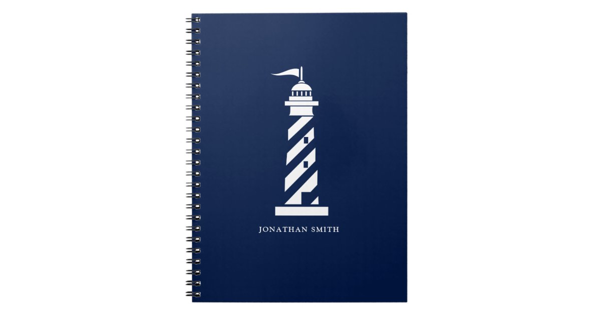 Personalized Lighthouse Spiral Notebook | Zazzle