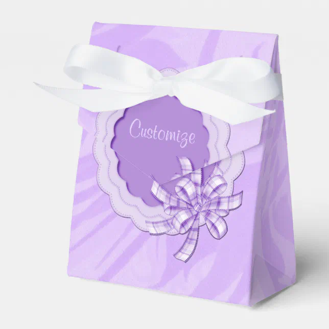 Personalized Lilac Scalloped Frame Favor Box | Zazzle