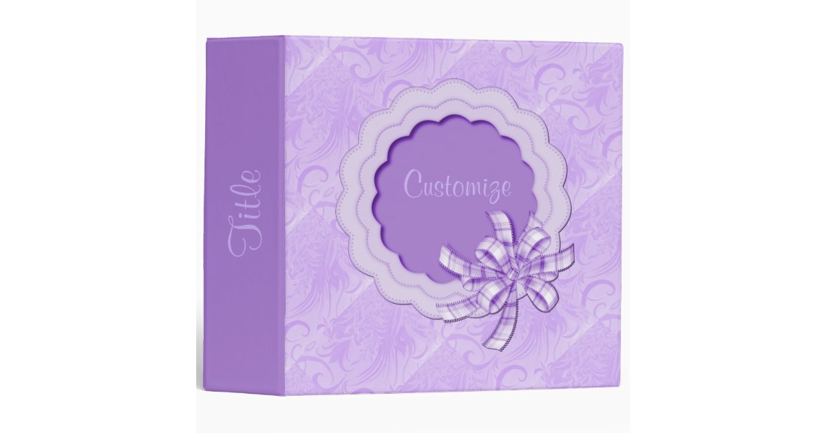Personalized Lilac Scalloped Frame Keepsake Binder | Zazzle