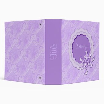 Personalized Lilac Scalloped Frame Keepsake Binder | Zazzle
