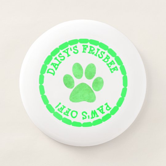 Personalized Lime Green Dog Paw print Frisbee | Zazzle.com