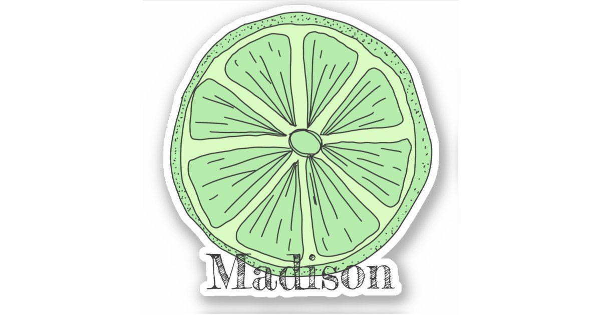 Personalized Lime Sticker | Zazzle