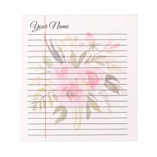 Personalized Lined Notepad | Zazzle